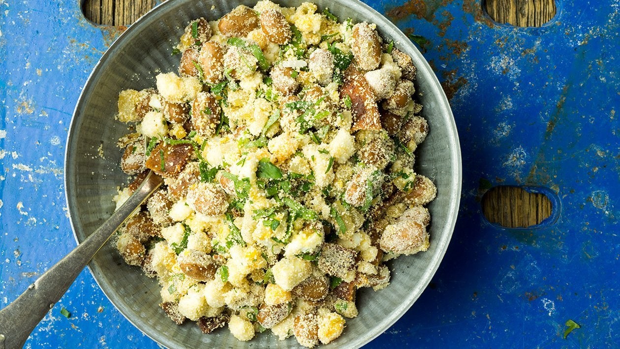 Farofa, papuja ja paahdettua vehnää - Resepti